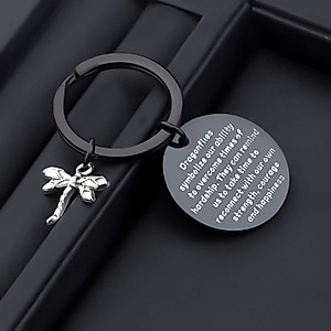 MAOFAED Dragonfly Gift Dragonfly Lover Gift Dragonfly Keychain Inspirational Gift Encouragement Gift Dragonfly Spiritual Gift