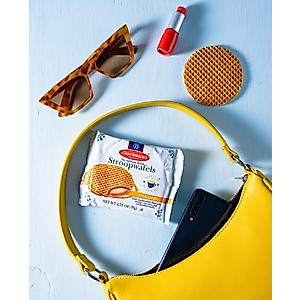 Daelmans Stroopwafel Caramel - The Original Stroopwafels, Toasted Dutch Waffle Cookies w/a Creamy & Buttery Filling, Made In Holland, Individually Wrapped - Caramel Cookie Waffles, 24 Count