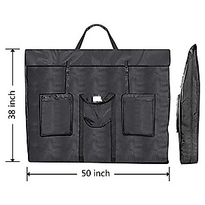 1st Place Products Premium Oversized Transport Case 38 x 50 Inches - Soft Sided - Water Resistant - Great for LCD Screens, Monitors, TVs, Picture Frames, Art Portfolio - Shoulder Strap & Carry Handles