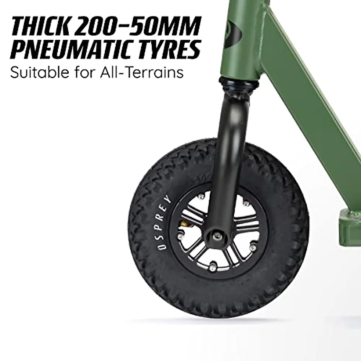 Osprey Dirt Scooter | for Adults and Beginners Bicycle with Chunky Road Tyre Off Road All Terrain Pneumatic Trail Tires and Aluminium Deck, Multiple Colours