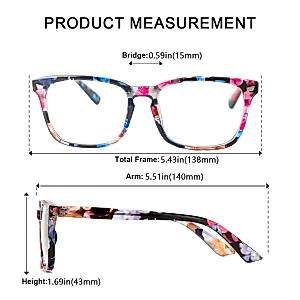 AISSWZBER Unisex Stylish Square Non-Prescription Eyeglasses Clear Lens Glasses