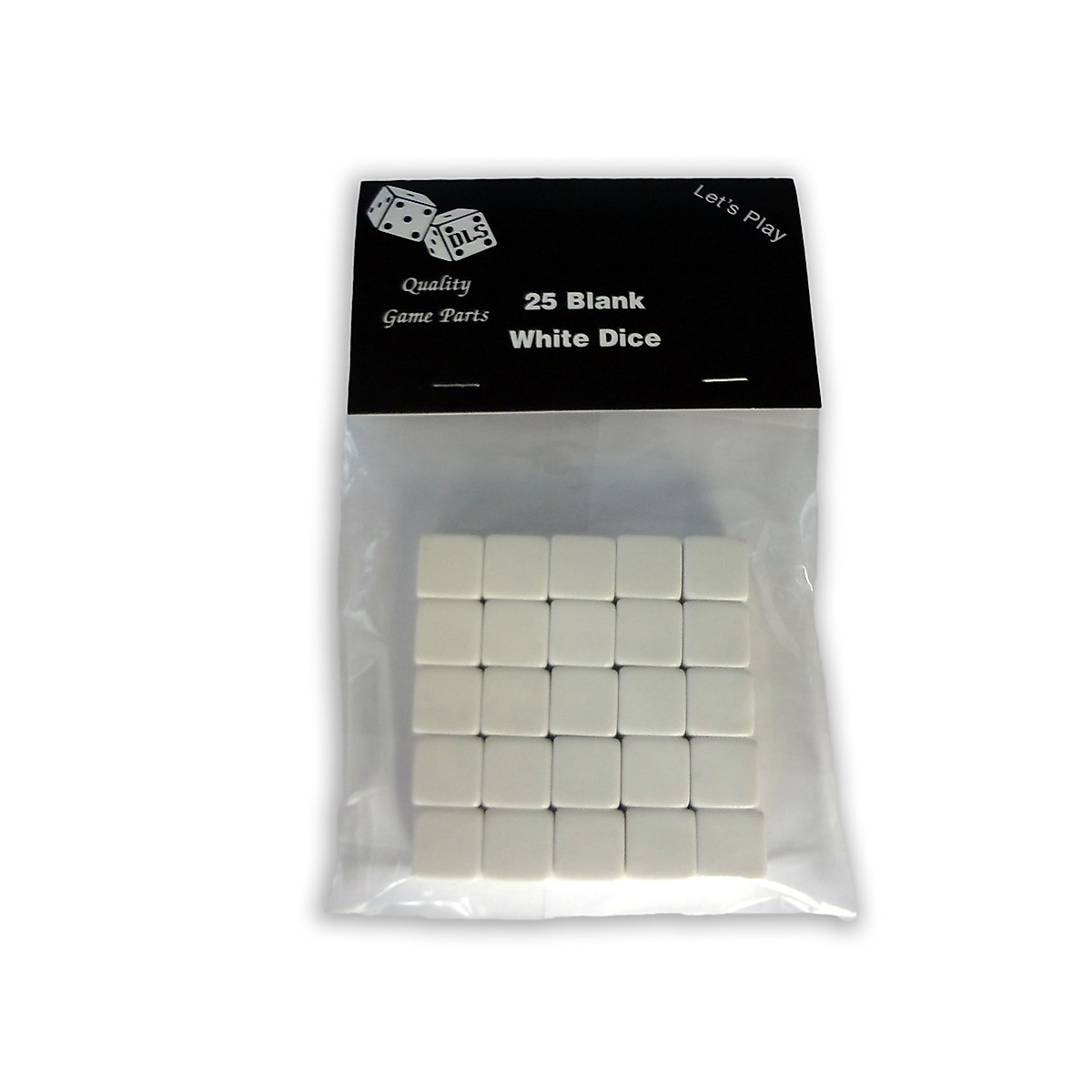 25 Blank White Dice 16MM - Great for Designing Your Own Game