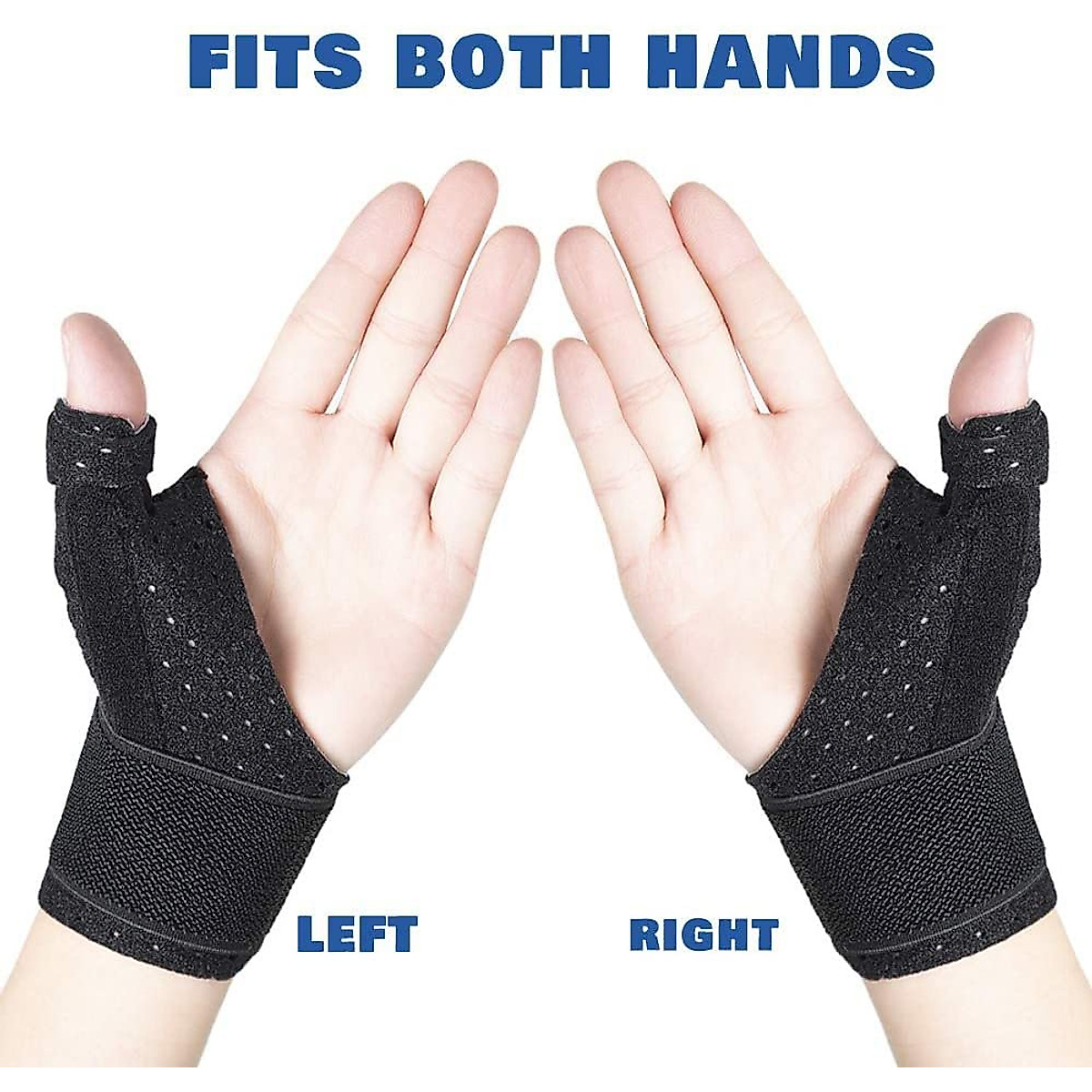 Kmtooon Reversible Thumb & Wrist Stabilizer Splint Brace for Trigger Finger, Pain Relief, Arthritis, Tendonitis, BlackBerry Thumb, Sprained