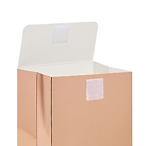 BLUE PANDA Rose Gold Party Favor Gift Bags, Goodie Boxes with Adhesive Stickers (24 Pack)