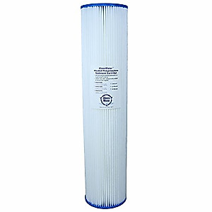 KleenWater KW4520BR Pleated Dirt Rust Sediment Replacement Water Filter Cartridge, 4.5 x 20 Inch, 50 Micron, Made in USA, Set of 4