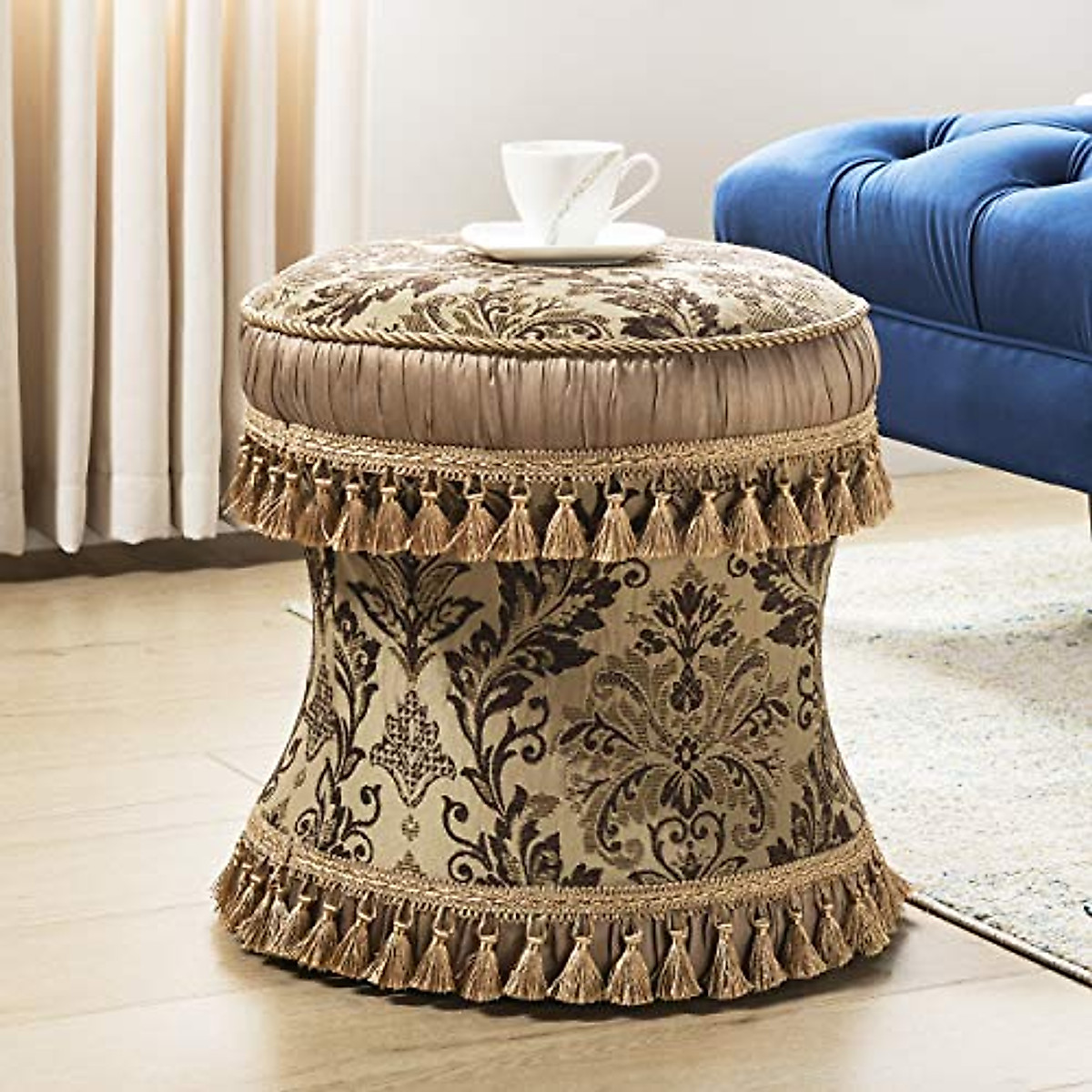 Jennifer Taylor Home Leona Decorative Ottoman, Brown