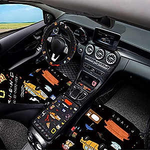 12PCS Friends Car Accessories Set,Friends TV Show Merchandise,Friends Car Seat Cover,Friends Steering Wheel Cover,Universal for Auto Truck Van SUV