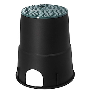 JKPOWER 6 Inch Garden Lawn Underground Valve Box Cap Sprinkler System Watering Cover Valve Box Cover Green + Black app.205x230x160mm/8.07x9.06x6.30in