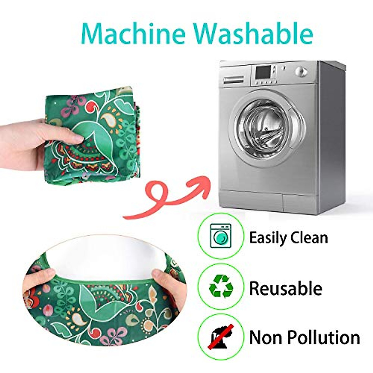 Grocery Bags Reusable Foldable 8 Pack Shopping Bags Large Capacity Cloth Tote Bags Durable and Machine Washable