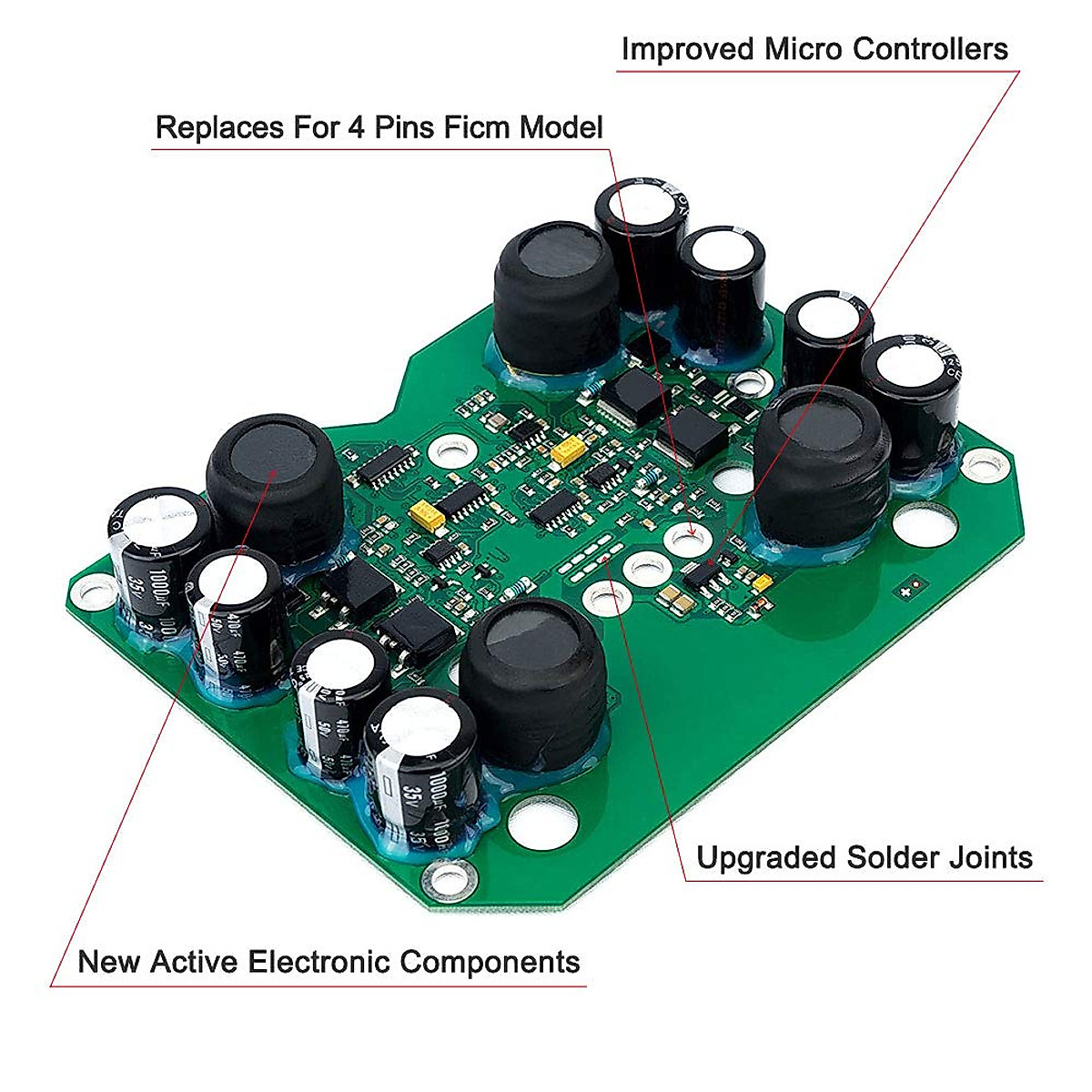 904-229 Fuel Injection Control Module Repair Kit Fits for Ford F250 F350 F450 F550 Super Duty 2003-2007 F650 F750 04-08 E350 E450 04-10 Excursion 03-07 6.0L Powerstroke Diesel FICM Module