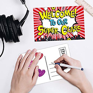 36 Colorful Welcome Postcards with 6 Designs Welcome Back to School Greeting Cards for Children