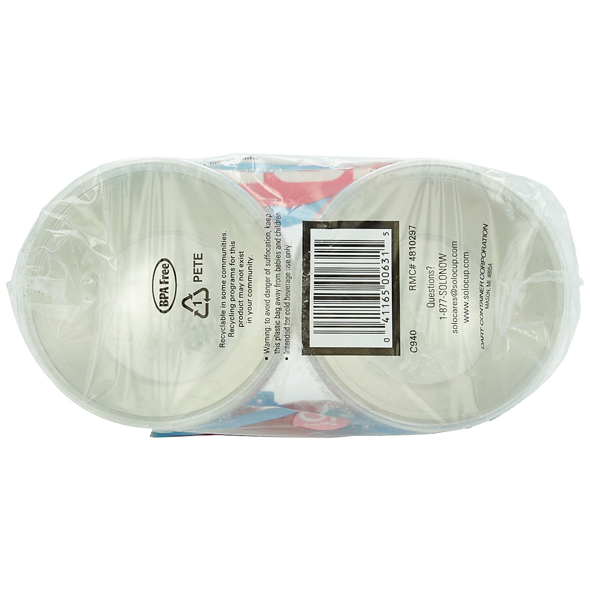 Solo Clear Plastic Cups, 9 oz, 40 ct