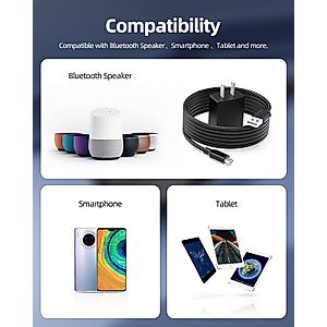 Charger Fit for JBL Charge 5, JBL Clip 4, JBL GO 3,JBL Tuner 2 Wireless Earphones Bluetooth Speakers Charging Cable Replacement Power Supply Cord