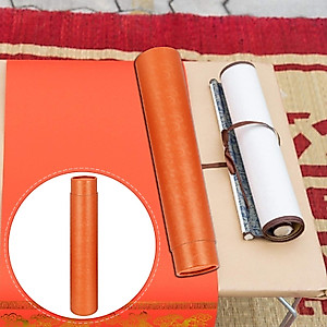 Document Tube Holder Kraft Storing Tubes Document Poster Tube Paper Storage Tube for Blueprints Prints Posters Targets Artworks and Drawings Orange Calligraphy Tube Telescoping Drafting Tube