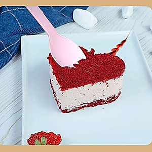 100PCS Disposable Sporks, Individually Wrappe Eco-Friendly Durable Plastic Spork, 2 in 1 Forks and Spoons Great for School Lunch, Picnics or Restaurant and Party Supply (Clear)