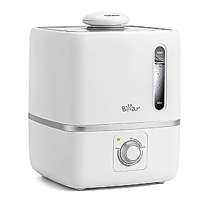 BEAR Humidifiers for Bedroom, 3L Cool Mist Humidifiers and Oil Diffuser, Quiet Rapid humidifiers for Home Whole House, with Adjustable Mist Output and Auto Shut-off, White (JSQ-230WB)