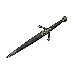 16" Silver Spear-Point Replica Medieval Celtic Knot Knife with Scabbard