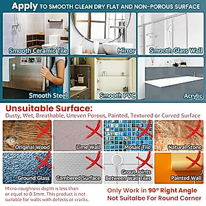 TAILI Corner Shower Caddy with Suction Cups, Wall Mounted Shower Organizer Plastic Shower Rack for Small Bathrooms, Kitchen, Removable Drill-Free Heavy Duty Shower Shelf Shower Basket, White