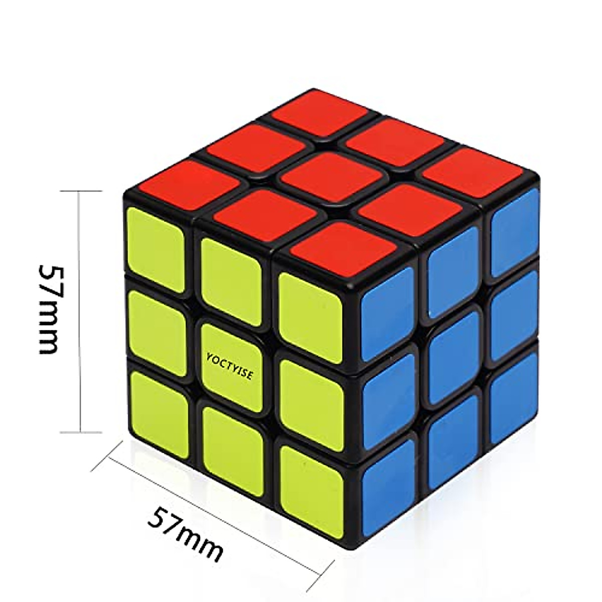 YOCTYISE 3D Cube:Best 3x3 Puzzle Magic Toy;Super-Durable,Smooth Vivid Colors,Turns Quicker Than Original Speed Cubing (Black)