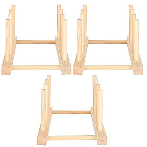 Wooden Plate Rack Organizer for Cabinet lid pots and Pans Dish Drying Vertical freestanding Racks Cutting Board Pot Holder Wood innerneed Bamboo Stand Cups Gadsby Kitchen