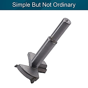 Utoolmart Forstner Drill Bits, 40mm Cemented Carbide Wood Cutter Tool, Hex Shank Woodworking Hole Saw Cutter, 80mm Length Woodworking Hole Boring Bit, Gray, 1 Pcs