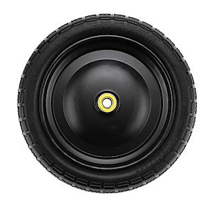 TAICHEUT 2 Pack 13 Inch Flat-Free Tires for Carts, Gorilla Cart Replacement Wheels, Heavy Duty Solid Replacement Tires with 5/8 Inch Bearings for Wheelbarrow, Trolleys, Hand Trucks, Utility Carts