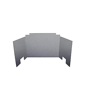 RH Peterson Co. Contemporary Three Panel Satin Stainless Steel Fyreback - 18 inch