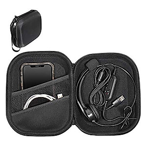 getgear Headset Case for Jabra Biz 1500, Evolve 65, 40 UC; Plantronics Voyager 104, Blackwire C5220, C3220, C225, Also for Mpow Pro, M5, M5 Pro, HC5, V5.0, TaoTronics, YAMAYN Wireless Headset