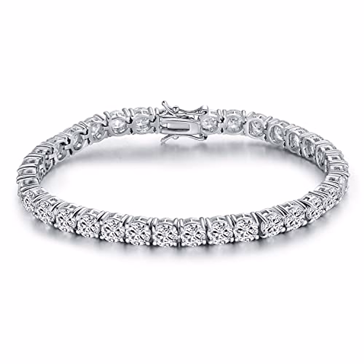 Gemsme 18K White Gold Plated Wedding Jewelry Set Tennis Necklace/Bracelet/Earrings Sets Pack of 3