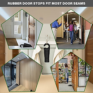 Vncczi Door Stoppers, 2 Pack Premium Rubber Door Stoppers Wedge, Door Stops for Carpet Heavy Duty Door, Door Stoppers for Bottom of Door on Tile, Concrete, Carpet, Wooden Floor (Pink)