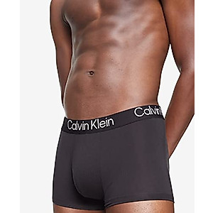 Calvin Klein Men's Ultra Soft Modern Modal Trunk, 3 Black, L
