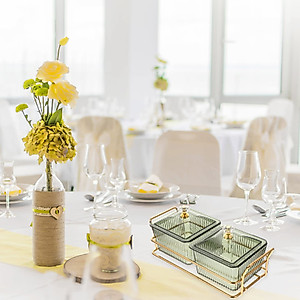 BESTonZON 1 Set Divided Fruit Bowl Food Storage Containers with Lids Compartments Veggie Trays Snack Platter Candy Serving Plate for Home Living Room