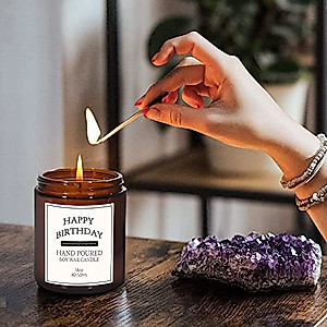 Aromaflare Scented Candle Birthday Gifts for Women Unique Bday Gift for Mom Best Friend Coworker Relaxation Aromatherapy Present Stress Relief Jar Candles