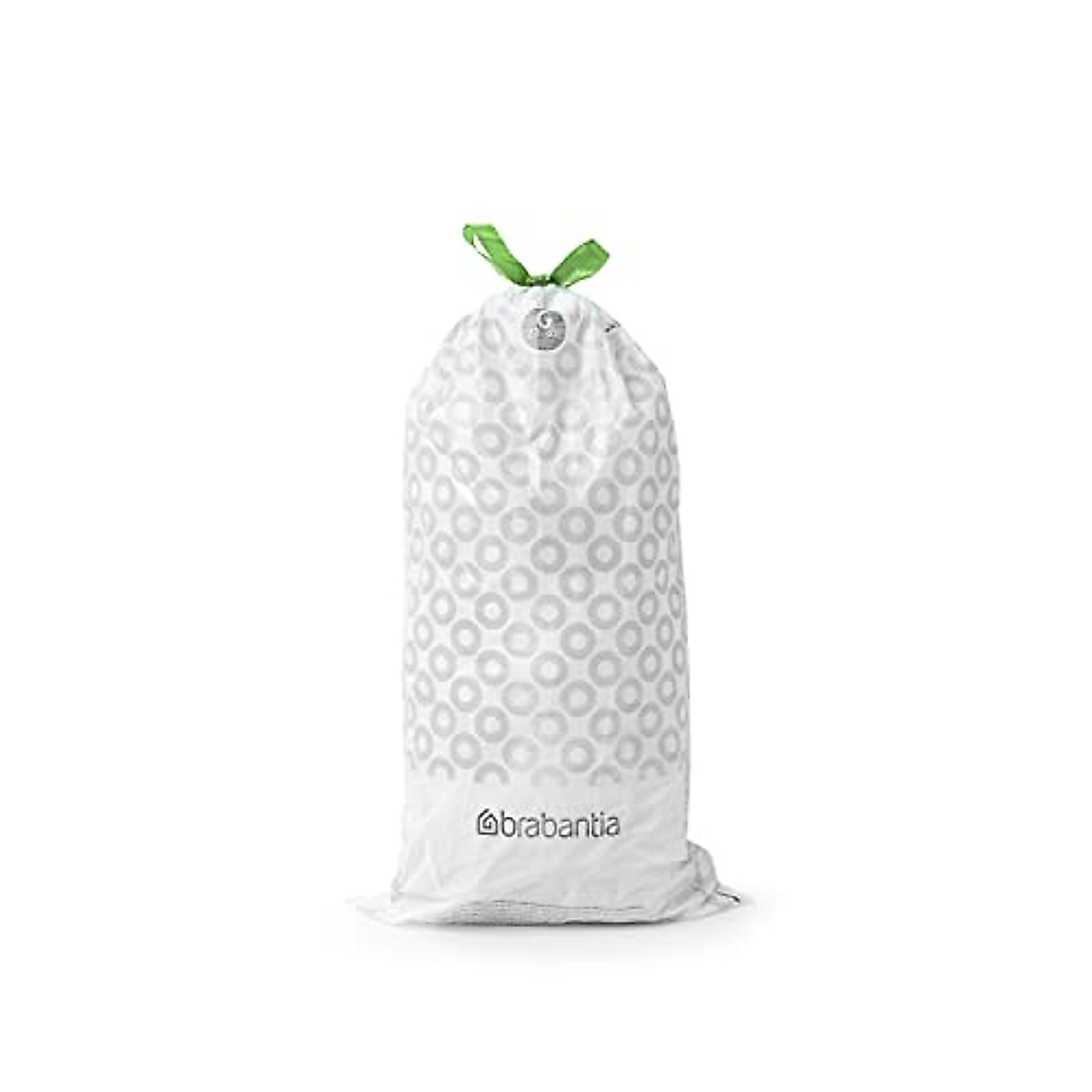 Brabantia PerfectFit Trash Bags (Size G/6-8 Gal) Thick Plastic Trash Can Liners with Drawstring Handles (120 Bags)