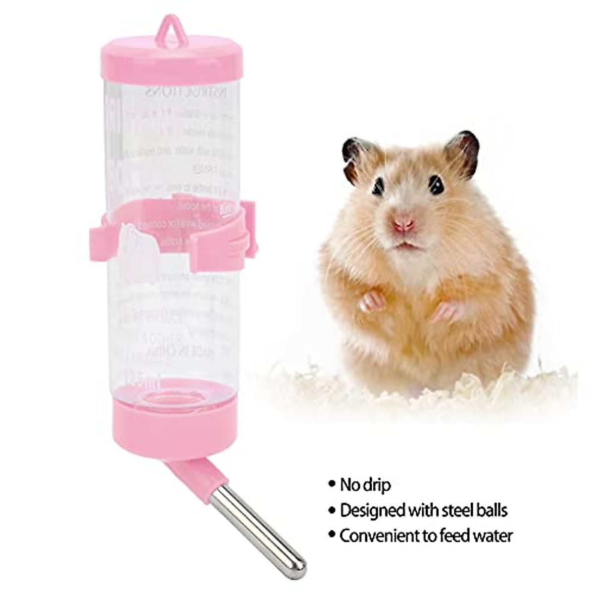 HEEPDD Small Animal Water Bottle, Automatic No Drip Hamster Water Dispenser for Pet Dwarf Hamster Mice Gerbil Rat Chinchillas Guinea Pig Rabbit