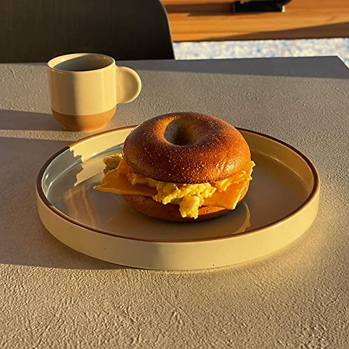 Mora Ceramic Mini Espresso Cups Set of 4, 3oz - Tiny Italian Inspired Mugs With Saucers For Small Shots of Coffee - Modern Boho Style For Any Kitchen or Cafe. Microwave Safe Porcelain - Asstd Neutrals