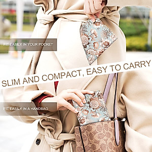 APHISON Womens Wallet, Slim Small Wallet for Women RFID Wallet Women Cartoon Microfiber Leather with ID Credit Card Holder Zipper Coin Pocket Bifold Compact Wallet Bird