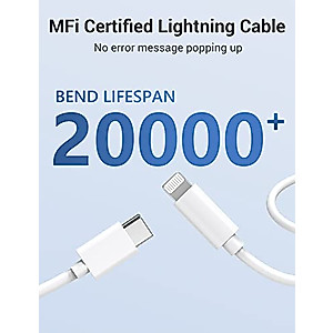 iPad Charger Fast Charging [MFi Certified], Quntis 30W GaN Quick Charger for iPhone iPad with 6.6FT USB C to Lightning Cable Compatible for iPad Pro/iPad Air/iPhone 14/14 Pro/14 Pro Max/13/12/11/XS