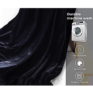 Monkeysell Velvet Grand Piano Cover Dustproof Baby Piano Cover Decorative Full Piano Cover Cloth Soft Bordered Triangle Decorated Protective Cover Cloth (BLACK)