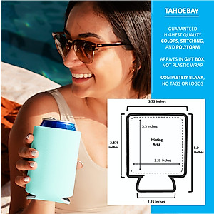 TahoeBay Can Cooler Bundle (50-Pack) Standard and Slim Sleeves (Multicolor)