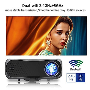 CXDTBH Home Projector Led Home Theater Beamer System Full 1080p Native Resolution 10000:1 Contrast Ratio 900dab Projector ( Color : D )
