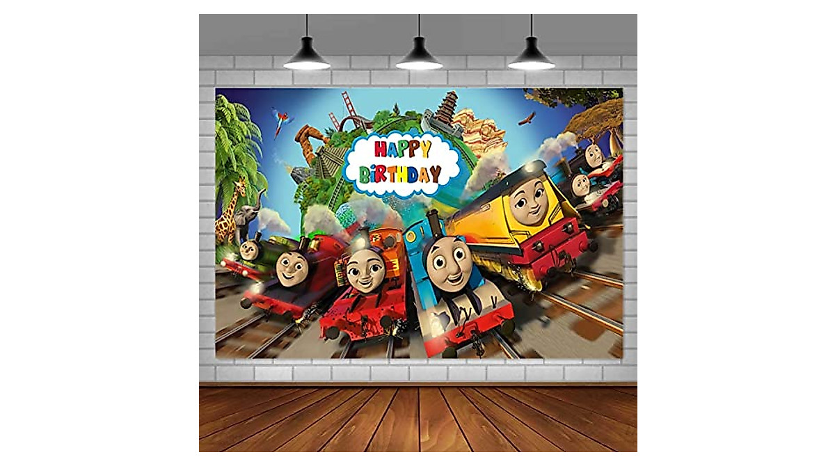 Thomas Train Birthday Party Backdrop & Decorations 5x3ft