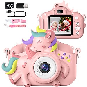Kids Camera for 3-12 Years Old Toddlers Childrens Boys Girls Selfie Camera 20.0 MP HD 1080P IPS Screen Dual Digital Toy Camera for Kids Birthday