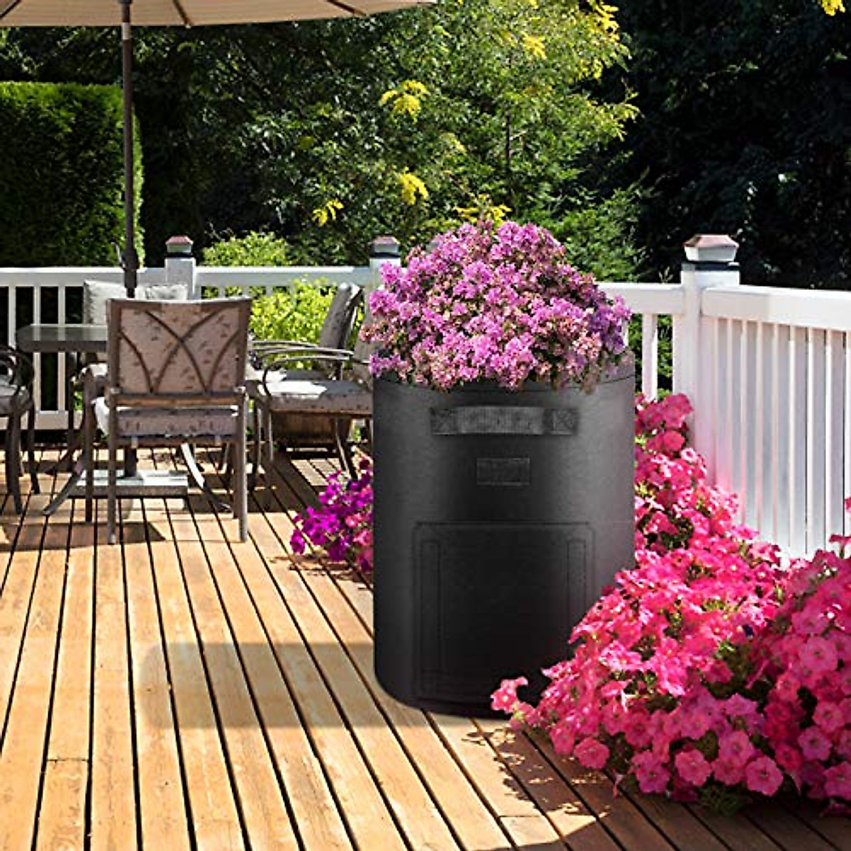 TCBWFY Potato Grow Bags with 2 Flaps 15Gallon,2 Pack Heavy Duty 400g Potato Grow Bags,Planting Bag with Sturdy Handles and 2 Harvest Windows,Vegetable Grow Bags for Planting Potato,Carrots, Carrots