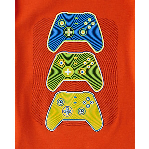 The Children's Place Boys' Long Sleeve Top and Pants Snug Fit 100% Cotton 2 Piece Pajama Set, Level Up Gamer