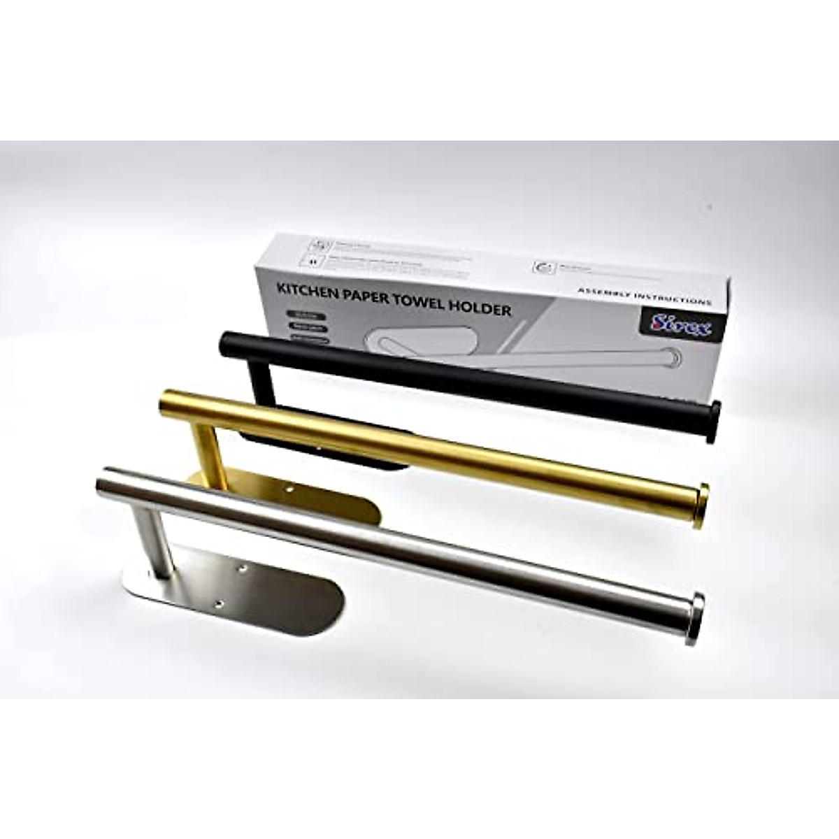 SIREX Paper Towel Holders for Kitchen Under Cabinet (13.2")