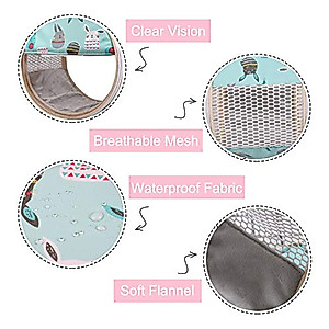 Small Pet Carrier Bag Portable Travel Carrier for Hamster Rat Baby Guinea Pig Sugar Glider Hedgehog Small Birds (M, Pink)