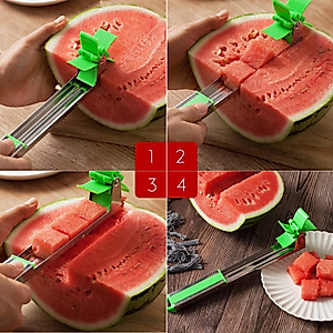 Watermelon Windmill Cutter - Slice a Watermelon in Seconds, 304 Stainless Steel Fruit Slicer Pro Knife - OKMIMI Kitchen Gadgets Tools