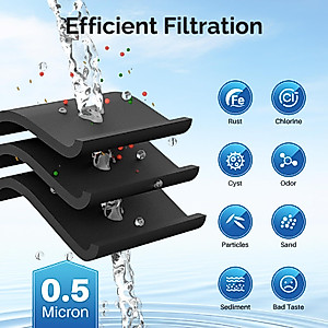 ICEPURE ADQ73613401 Refrigerator Water Filter Replacement for LG LT800P, Kenmore 9490, 46-9490, ADQ73613403, ADQ73613402, LSXS26326S, LSXS26366S, LMXC23746S, LMXC23746D, LMXS30776S, RWF3500A, 5PACK