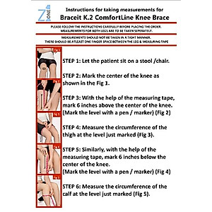 Z1 K2 Knee Brace –Best Knee Brace for ACL/Ligament Injuries/Sports Injuries, Arthritis (OA) & Preventive Protection & Relief from Knee Joint Pain/Degeneration- Men & Women S23(T=24-25.5"/C=22-23.5")